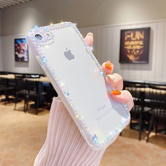 Cell Phones & Accessories | Iphone 7 Clear Rhinestone Case | Poshmark